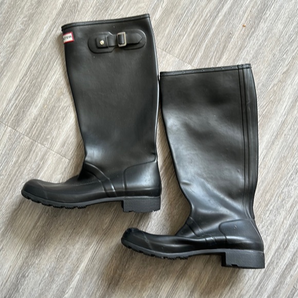 Hunter | Shoes | Hunter Black Rubber Tall Thin Rain Boots Us | Poshmark